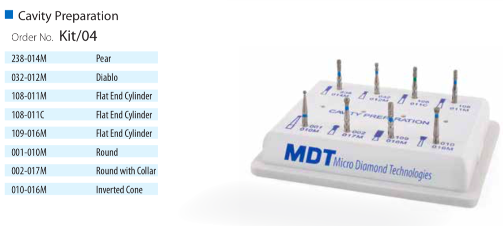 Cavity Prep Kit – Bur Block & Burs (8 x Burs) – Waymaker Dental Ltd
